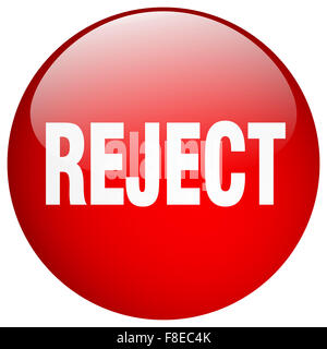 rejected red round gel isolated push button Stock Photo - Alamy