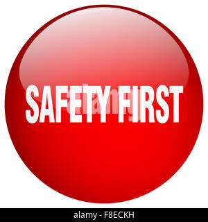 safety red round gel isolated push button Stock Photo - Alamy