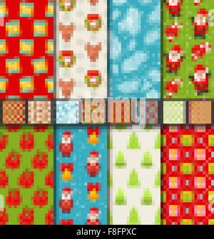 Christmas seamless pattern collection with christmas tree, gingerbread ...