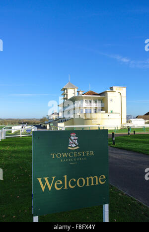 Towcester Race course sign Stock Photo - Alamy