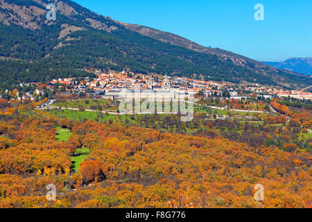 Autumn forest at El Escorial, Madrid, Spain Stock Photo - Alamy