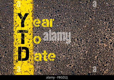 YTD year to date symbol. Concept words YTD year to date on beautiful ...