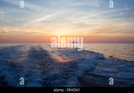 View of the Trieste sea from ferry boat Stock Photo - Alamy