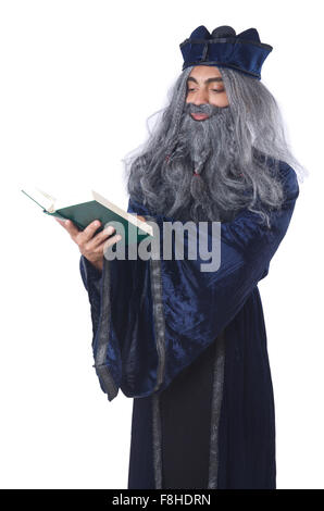 Wizard isolated on the wise background Stock Photo - Alamy