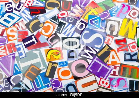 Cutout numbers from 1 to 0 from newspapers and magazines Stock Photo ...