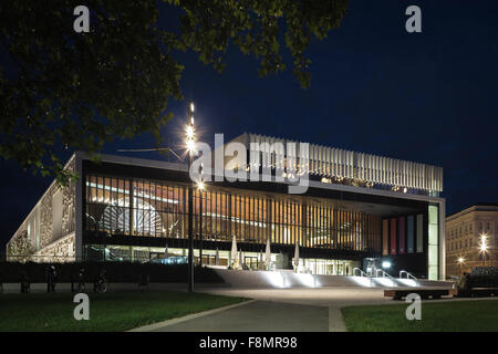 The Opera House in Linz, Austria. Interior view of the auditorium at ...