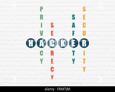 Protection concept: Hacker in Crossword Puzzle Stock Photo - Alamy