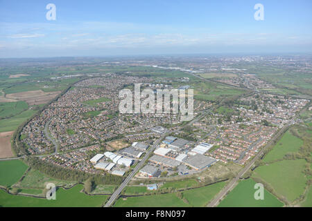 An aerial view of the Leicestershire villages of Narborough and Enderby ...