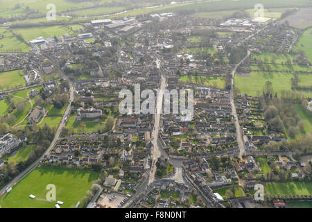 An aerial view of the Northamptonshire town of Oundle Stock Photo - Alamy