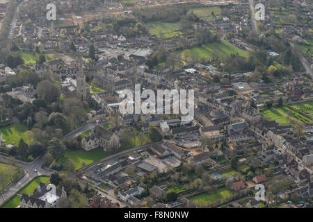 An aerial view of the Northamptonshire town of Oundle Stock Photo - Alamy