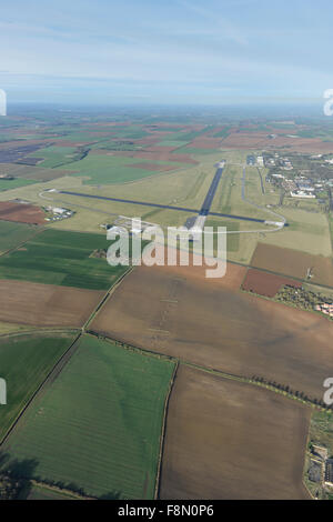 An aerial view of RAF Cranwell and surrounding Lincolnshire countryside ...