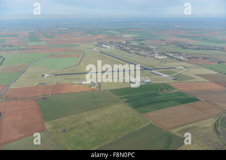 An aerial view of RAF Cranwell and surrounding Lincolnshire countryside ...