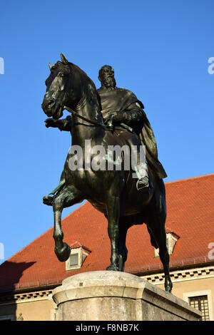 Statue of Luitpold, Prince Regent of Bavaria, Füssen, Bavaria, Germany ...
