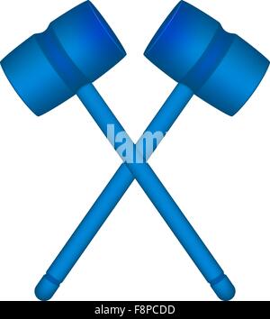 Wooden mallet in blue design Stock Vector Image & Art - Alamy