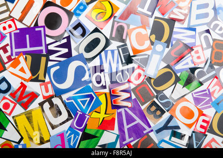 Cutout numbers from 1 to 0 from newspapers and magazines Stock Photo ...