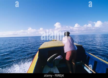 Fiji Islands, Yanuca Island, surfer at Frigates Pass Stock Photo - Alamy