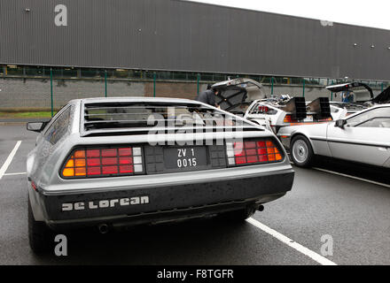 DeLorean cars return to the original Dunmurry Factory in Belfast where ...
