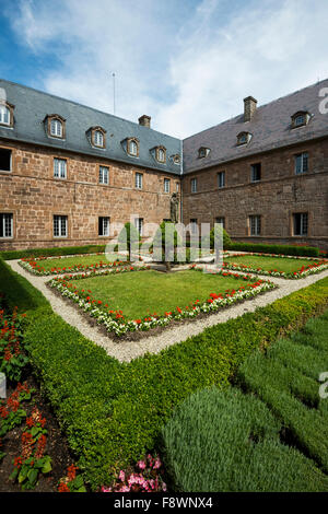 Garden at the Mont Sainte-Odile monastery, Vosges, Alsace, France Stock ...