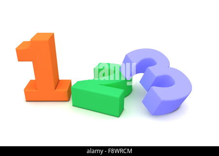Colourful Numbers 123 Stock Photo - Alamy