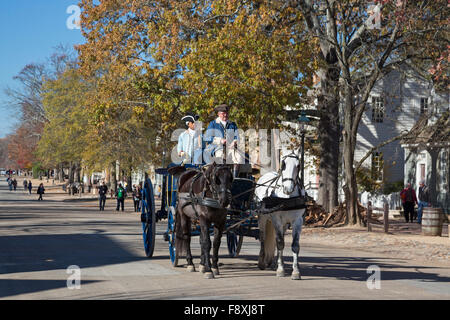 18th century transportation, Colonial Williamsburg Virginia Stock Photo ...