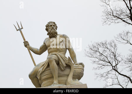 Greek mythology. Bronze statue of Poseidon the sea-god, dredged from ...