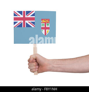 Flag of Fiji isolated on white background with copy space above. 3D ...