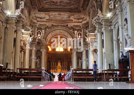 Italy, Emilia Romagna, Modena, Sant Agostino Church, Interior View ...
