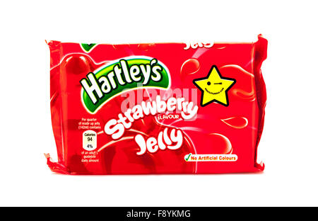 Pack of Hartley's strawberry flavour jelly cubes Stock Photo - Alamy