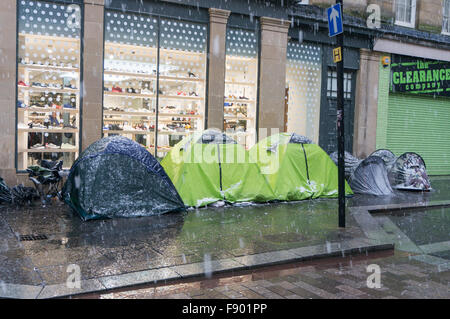 Homeless tents in winter, homelessness, sleeping rough outside camden ...