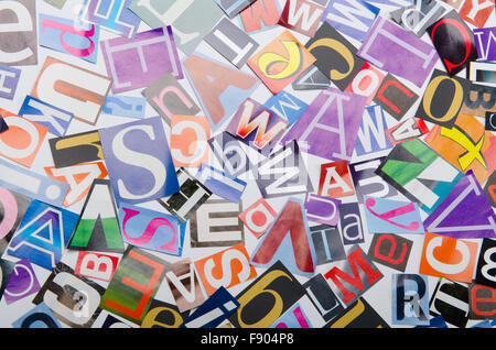 Cutout numbers from 1 to 0 from newspapers and magazines Stock Photo ...