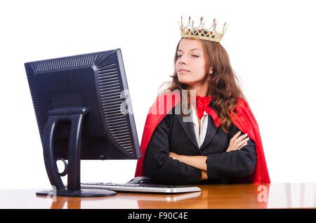 Office queen isolated on the white Stock Photo - Alamy