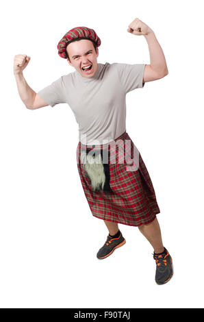 The funny scotsman isolated on the white Stock Photo - Alamy