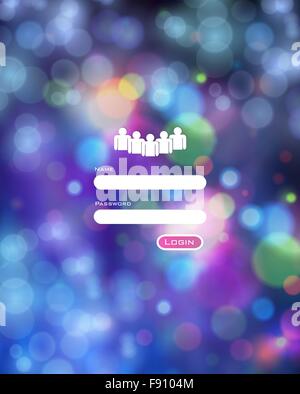 Login form page. with blurred background. Web site template, ui element Stock Vector Image & Art ...