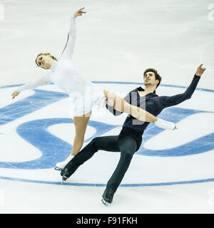 Madison Hubbell and Zachary Donohue perform during the rhythm dance ...