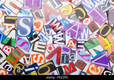 Cutout numbers from 1 to 0 from newspapers and magazines Stock Photo ...