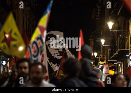 Palermo, Italy. 12th Dec, 2015. Sicilian people march through the ...