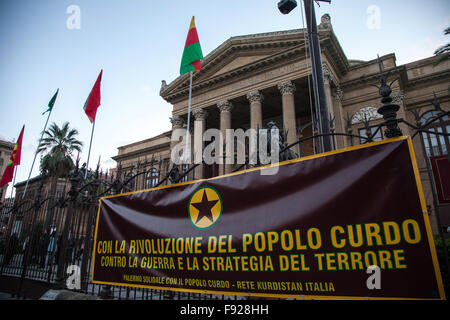 Palermo, Italy. 12th Dec, 2015. Sicilian people march through the ...