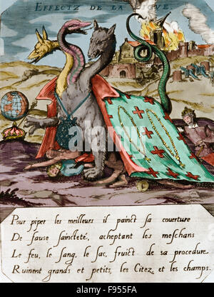 French Wars of Religion between French Catholics and Protestant ...