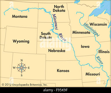 Mississippi River Map With States