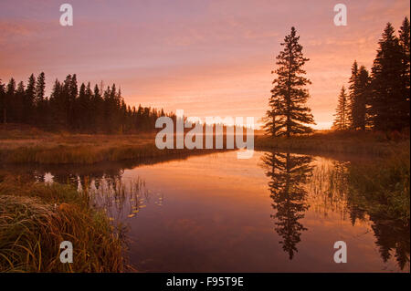 Sunrise at Whirlpool Lake. Riding Mountain National Park, Manitoba ...
