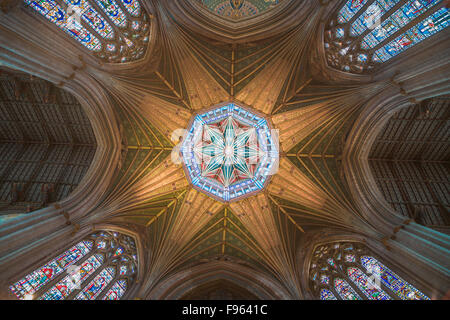Ely cathedral painted octagon tower ceiling. Ely, Cambridgeshire Stock ...