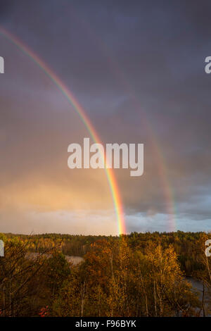 Double rainbow, Sudbury, Ontario, Canada Stock Photo - Alamy