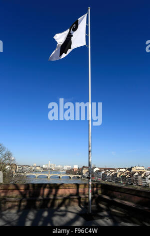 The flag of the swiss canton of Basel Stock Photo - Alamy