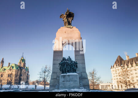 The National War Memorial in Ottawa Canada is a cenotaph with bronze ...