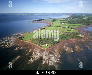 Aerial view of Point prim lighthouse PEI, Canada Stock Photo - Alamy