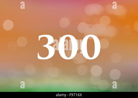 Three hundred digital number 300 Stock Photo - Alamy