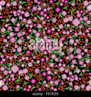 Black flower ornament, abstract floral pattern background Stock Vector ...