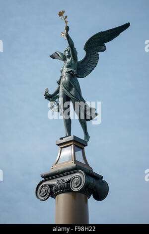 Angel on Top of a Column on the Cechuv Most Bridge in Prague Stock ...