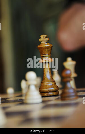 chess figures arranged on chess table closeup Stock Photo - Alamy