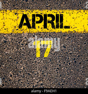 April 17th, Seventeenth of April, Day 17 of month April - rustic wooden ...